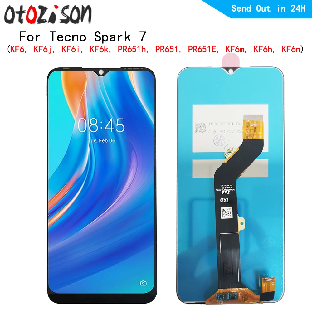 Spark7 LCD 6.5" IPS For Tecno Spark 7 KF6 KF6j KF6i KF6k, PR651h LCD ...