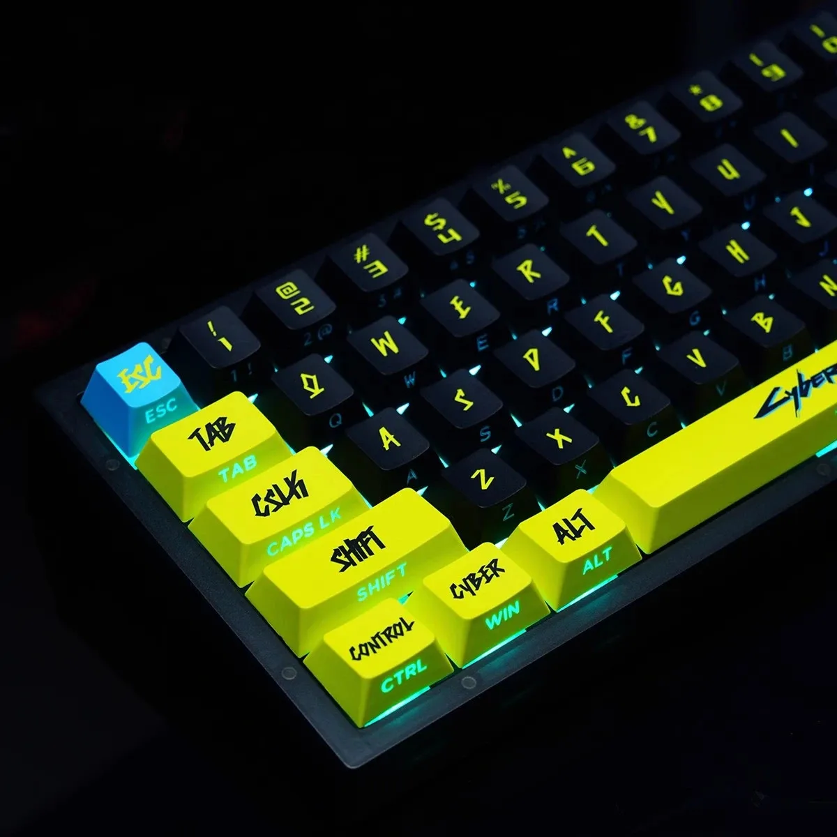 Side-Light-PBT-Keycaps-Perfil-Cereja-Sublima-o-de-Tintura-Keycap ...