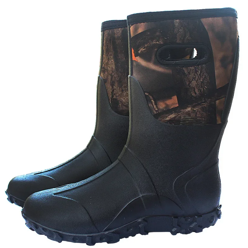 New-Men-s-Mid-cut-Rain-Boots-Rain-Water-Shoes-Fishing-Hunter-Boots-High ...