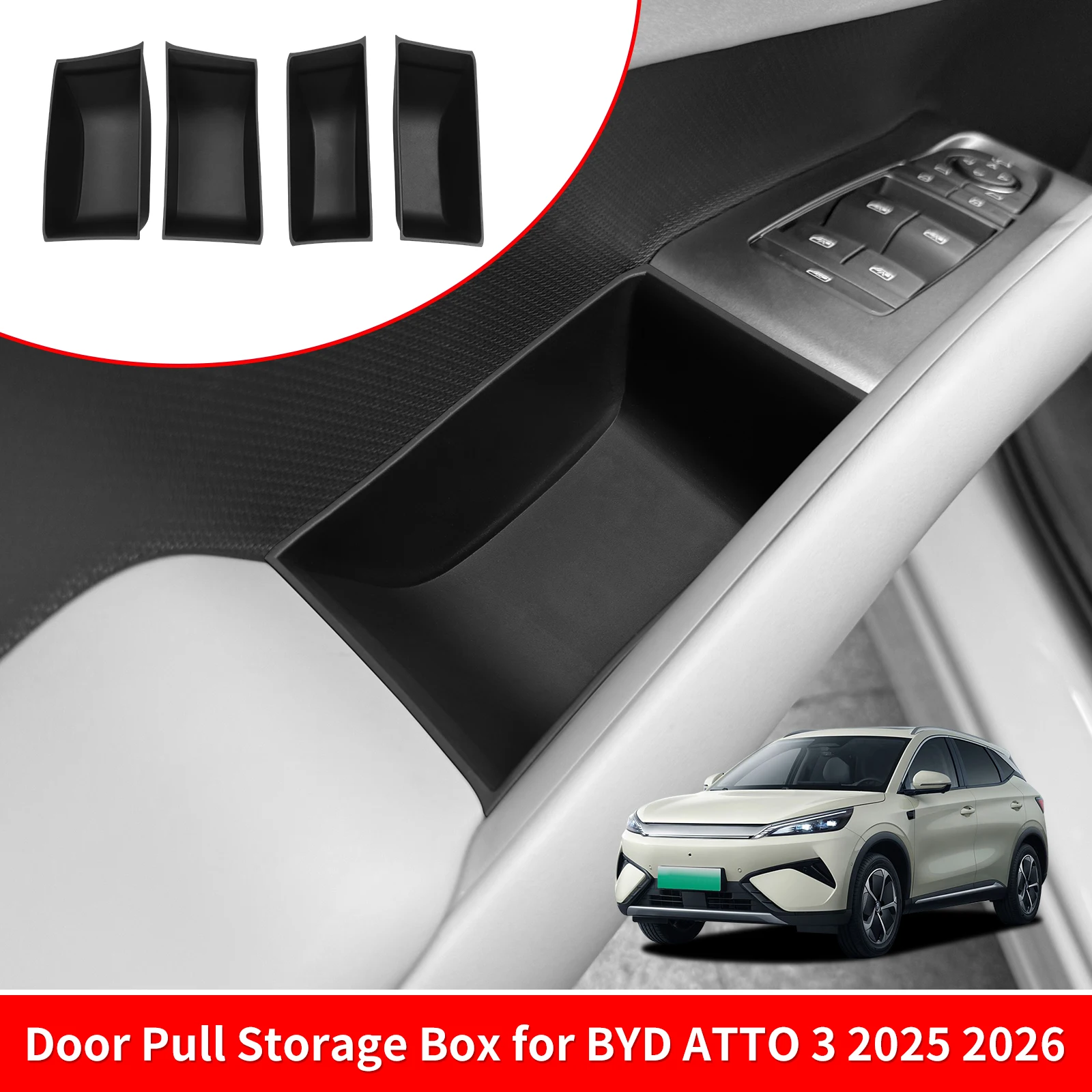 for BYD ATTO3 ATTO 3 YUAN PLUS 2025 2026 Car Door Handle Storage Box ...