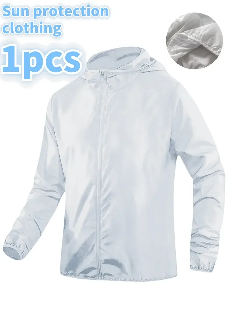 New Summer Sunscreen Clothes Men's All-Match Lightweight Thin Anti-UV ...