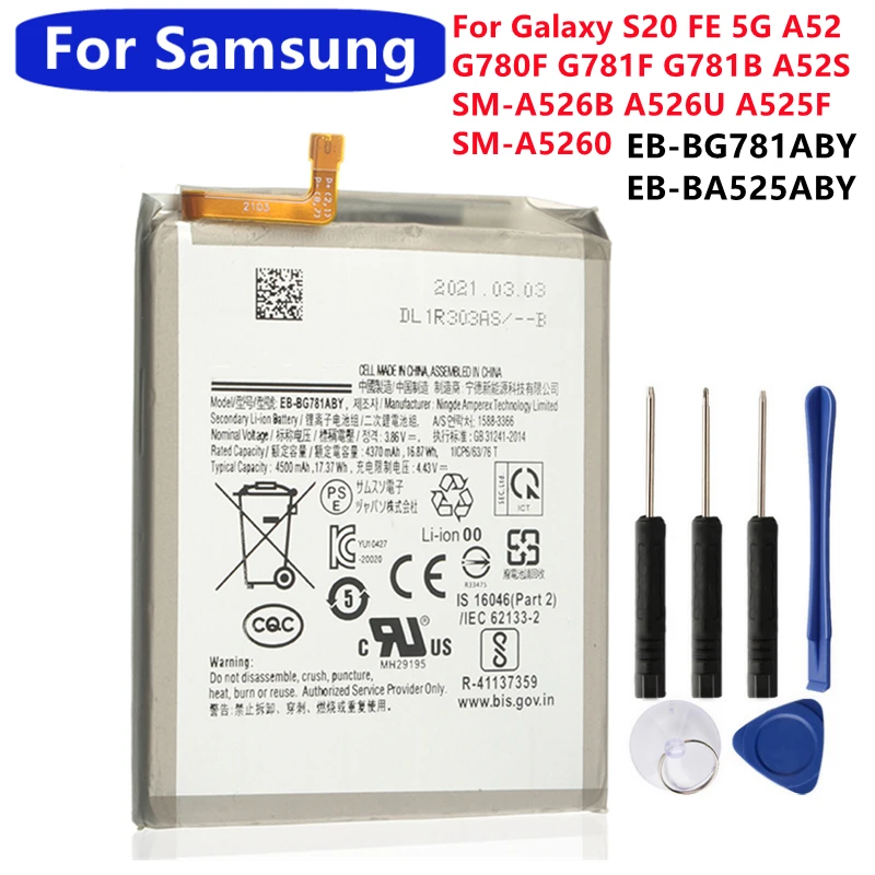 Original-Battery-EB-BG781ABY-For-Samsung-Galaxy-S20-FE-5G-A52-G780F-EB ...