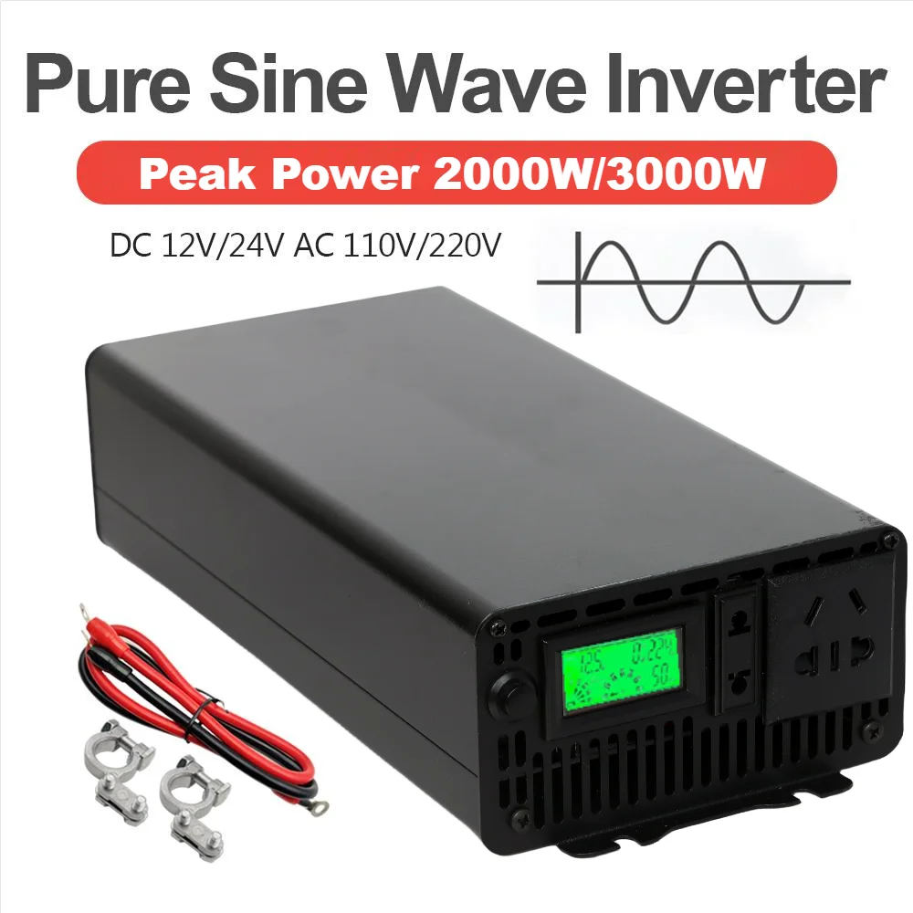 Inverter 12V 24V 48V 60V 72V To AC 110V 220V 230V Pure Sine Wave 50Hz ...