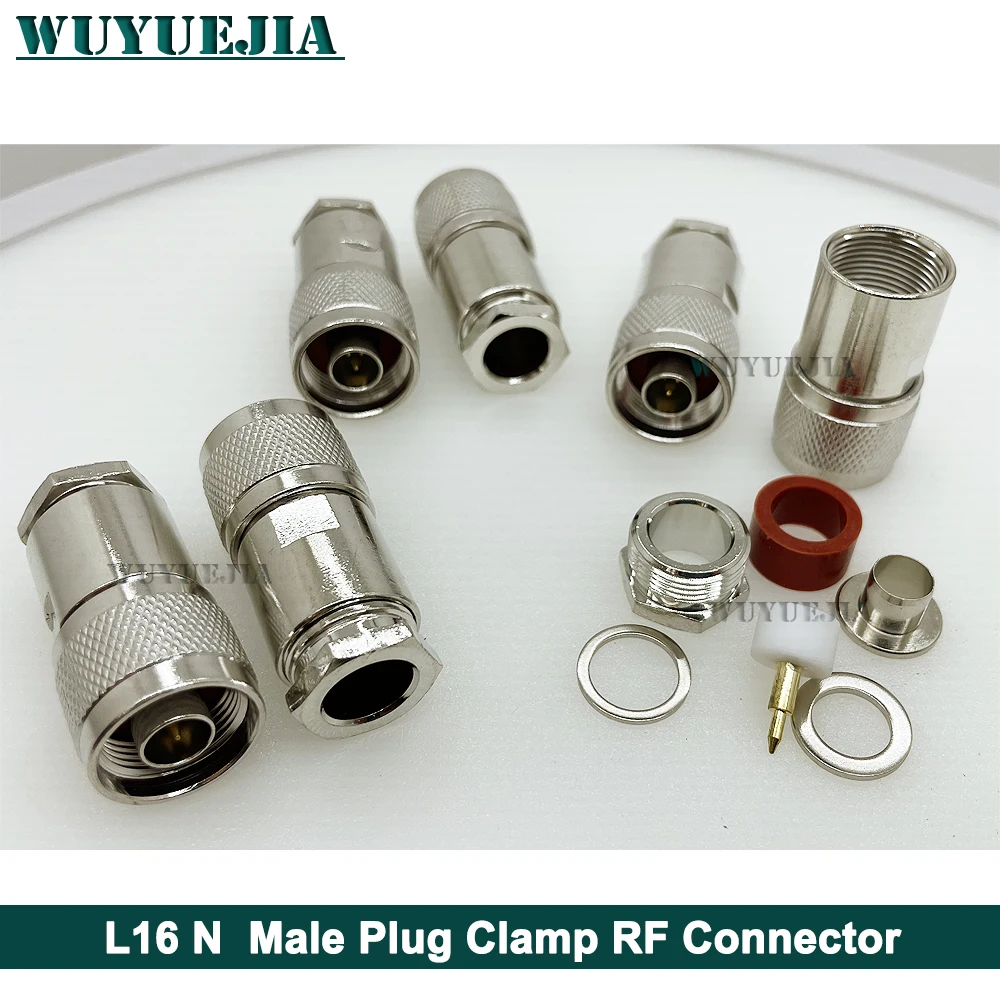 1Pcs-L16-N-Male-Clamp-Solder-RF-Connector-For-LMR400-RG8-RG213-RG214 ...