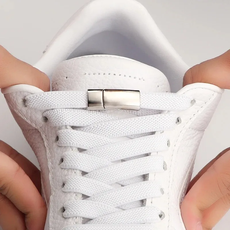 NEW-No-Tie-Shoelaces-Magnetic-Shoe-Laces-Clip-Flat-Elastic-Stretch ...