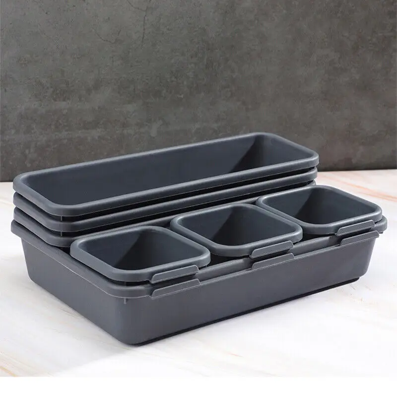 8Pcs-Set-Drawer-Draw-Organisers-Insert-Storage-Solution-Tidy-Socks ...