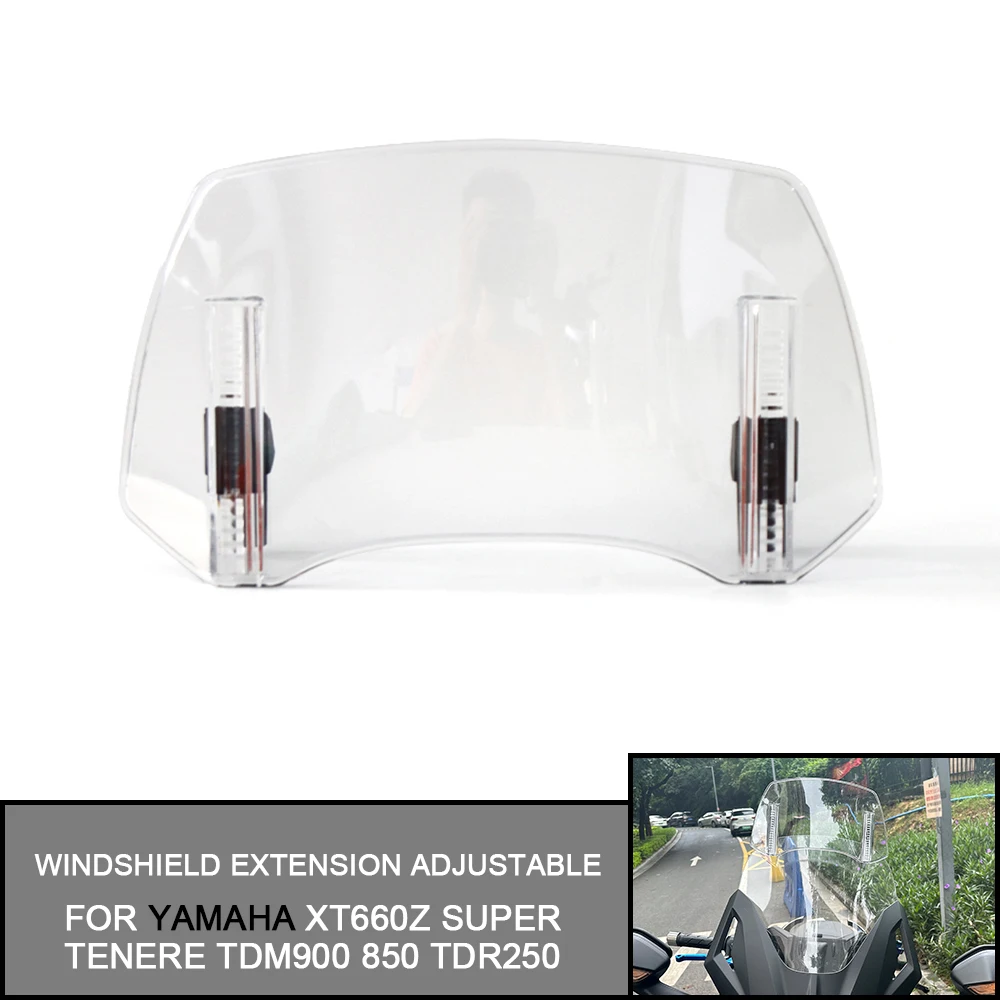 Motorcycle-Windshield-Extension-Spoiler-Windscreen-Air-Deflector-Fit ...
