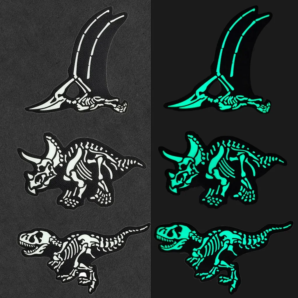 Dinosaur-Nightglow-Morale-Badge-Tactical-Patches-Wing-Dragon-Infrared ...