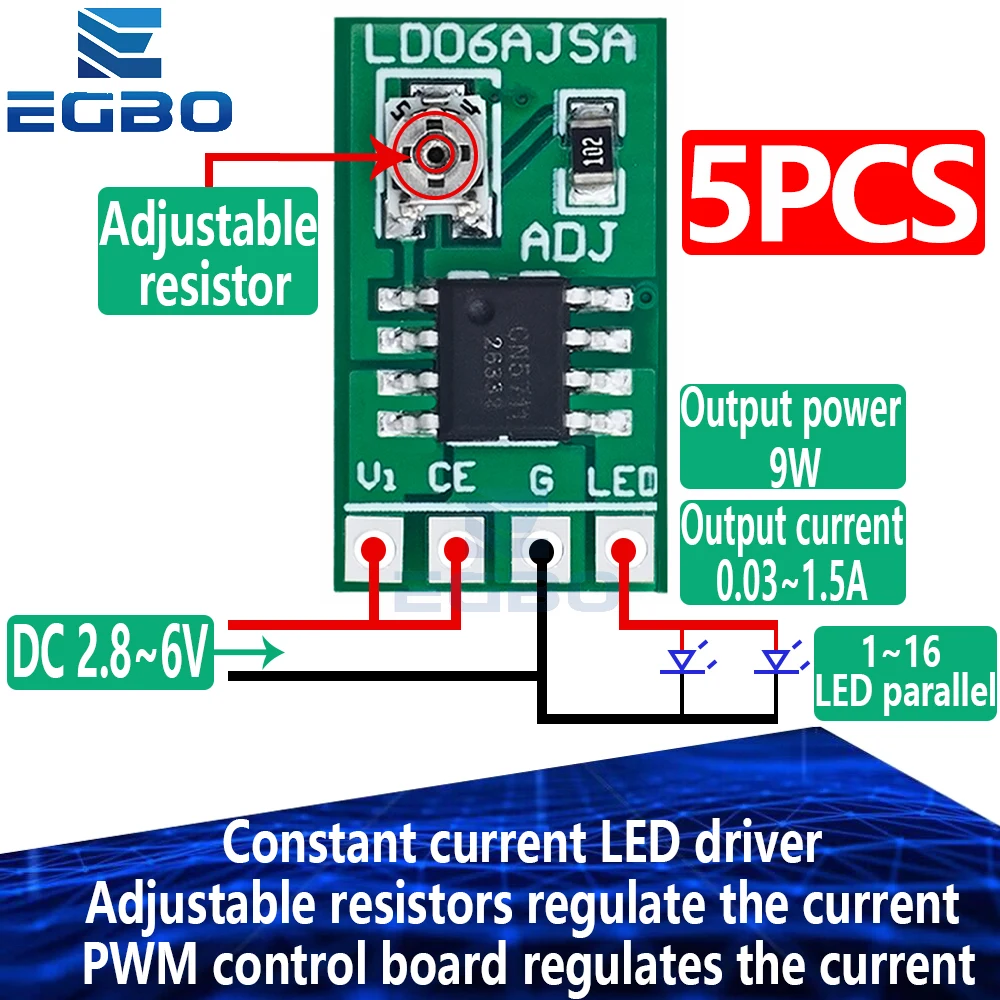 5PCS-EGBO-30-1500MA-Adjustable-Constant-Current-LED-Driver-DC-3-3V-3-7V ...