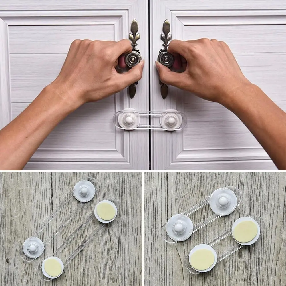 Plastic-Child-Safety-Lock-Transparent-Strong-Fixation-Sliding-Door-Lock ...