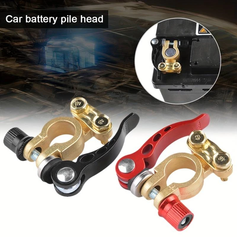 1-Pair-12V-24V-Car-Battery-Terminals-Top-Post-Wire-Cable-Clamp-Quick ...