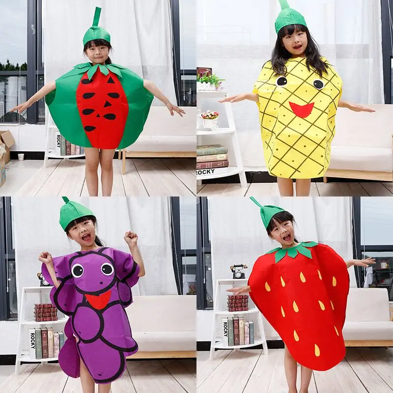 Children 's Day Fruit and Vegetable Performance Costumes Strawberry Pineapple Grape Pepper Dance ...