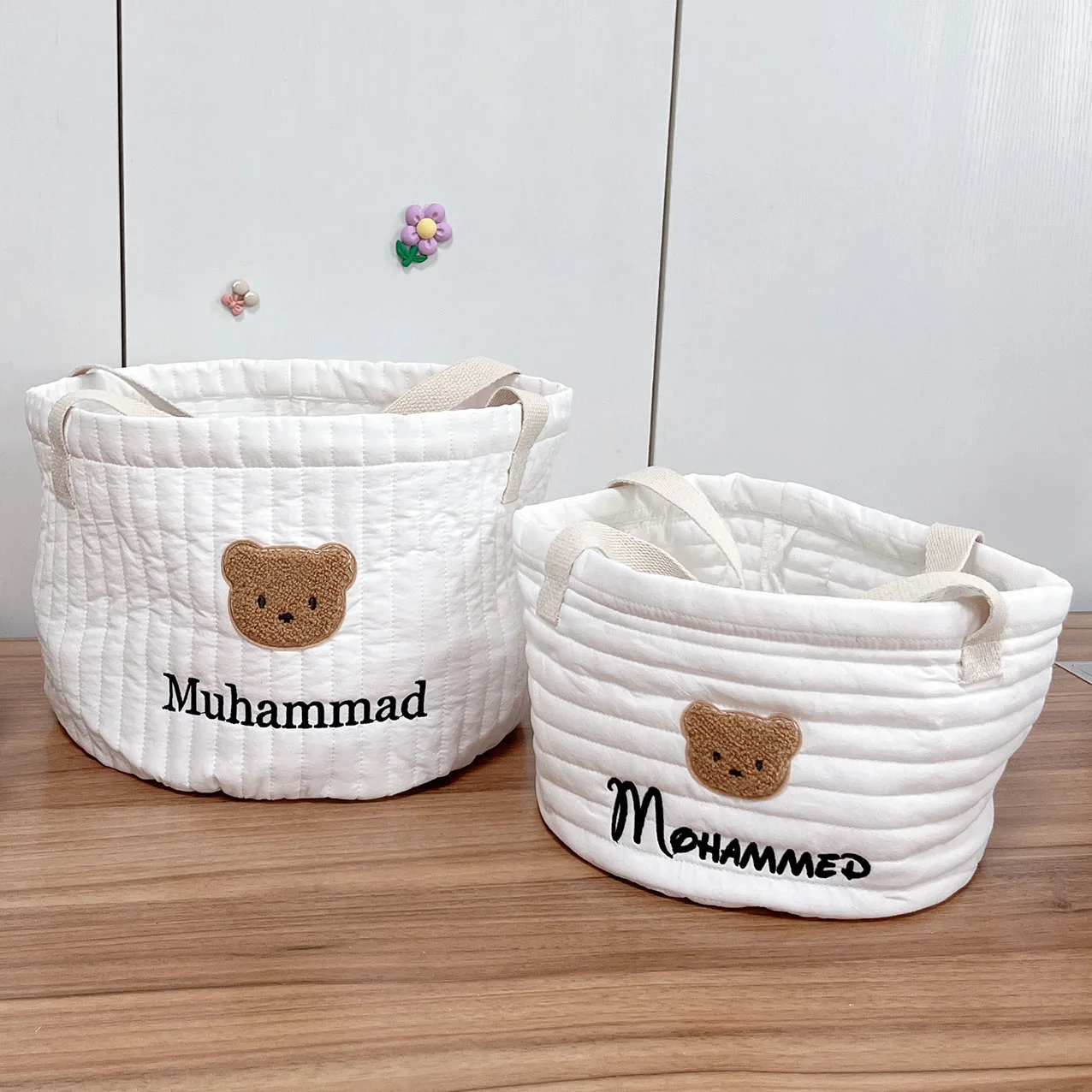 Personalized-Name-Storage-Basket-Soft-Texture-Wide-Application-Cotton ...