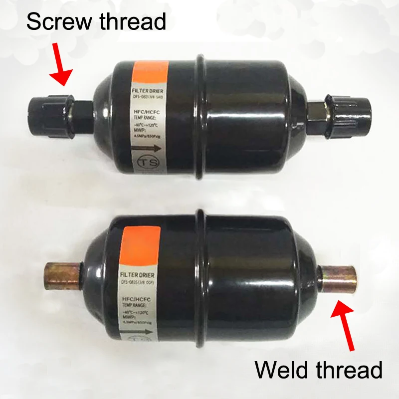 1/4" 6mm SAE Flare Connection Liquid Line Drier Filter 052 For HCFC/HFC ...