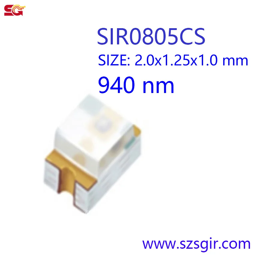 20 PCS, 940nm, 0805 SMD Infrared LED, SIR0805CS, IR LED, Infrared ...
