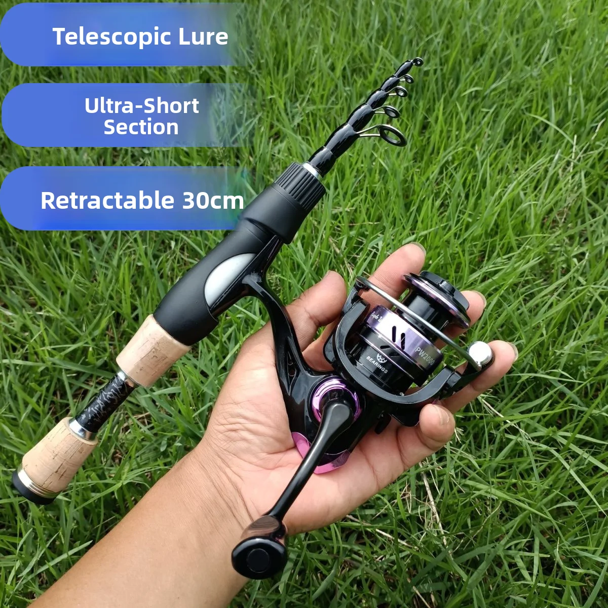 New Ultra ort UL Retractable Lure Rod Fast Adjusent Portable Versatile ...