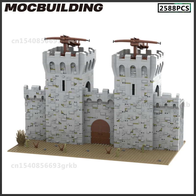 MOC-Building-Block-DIY-Bricks-Medieval-Outpost-Fortress-Castle-Gates ...