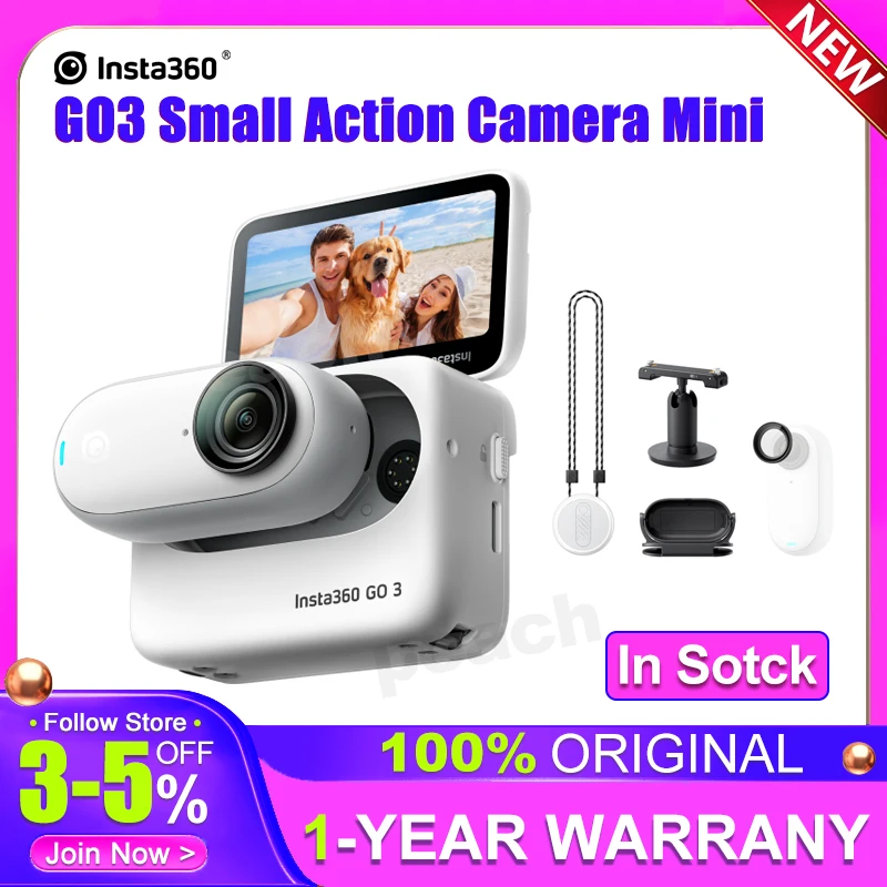 Insta360 GO 3 Small Action Camera Mini Portable Versatile Hands-Free ...