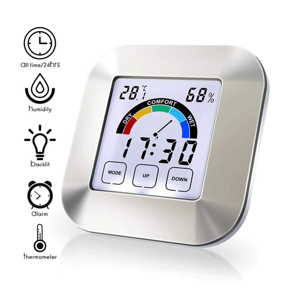 LCD-Touch-Screen-Electronic-Digital-Temperature-Humidity-Meter-Indoor ...