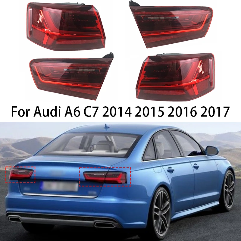 For-Audi-A6-C7-2014-2015-2016-2017-Auto-Rear-Taillight-turn-signal ...