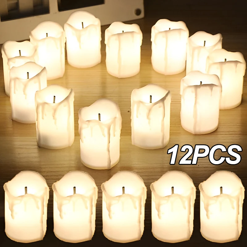 Black-Wick-LED-Candles-Battery-Powered-Flameless-Mini-Tea-Lights ...