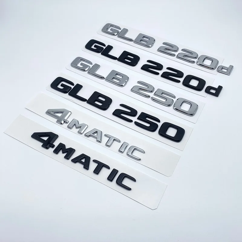 2017 Black Silver Letters Emblem Badge for Mercedes Benz W247 GLB220d ...