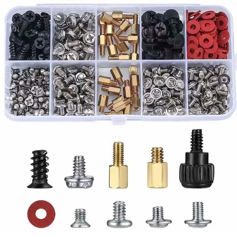 228-280-300-332-360PCS-Box-Motherboard-Standoffs-Screws-Kit-SSD-Screws ...