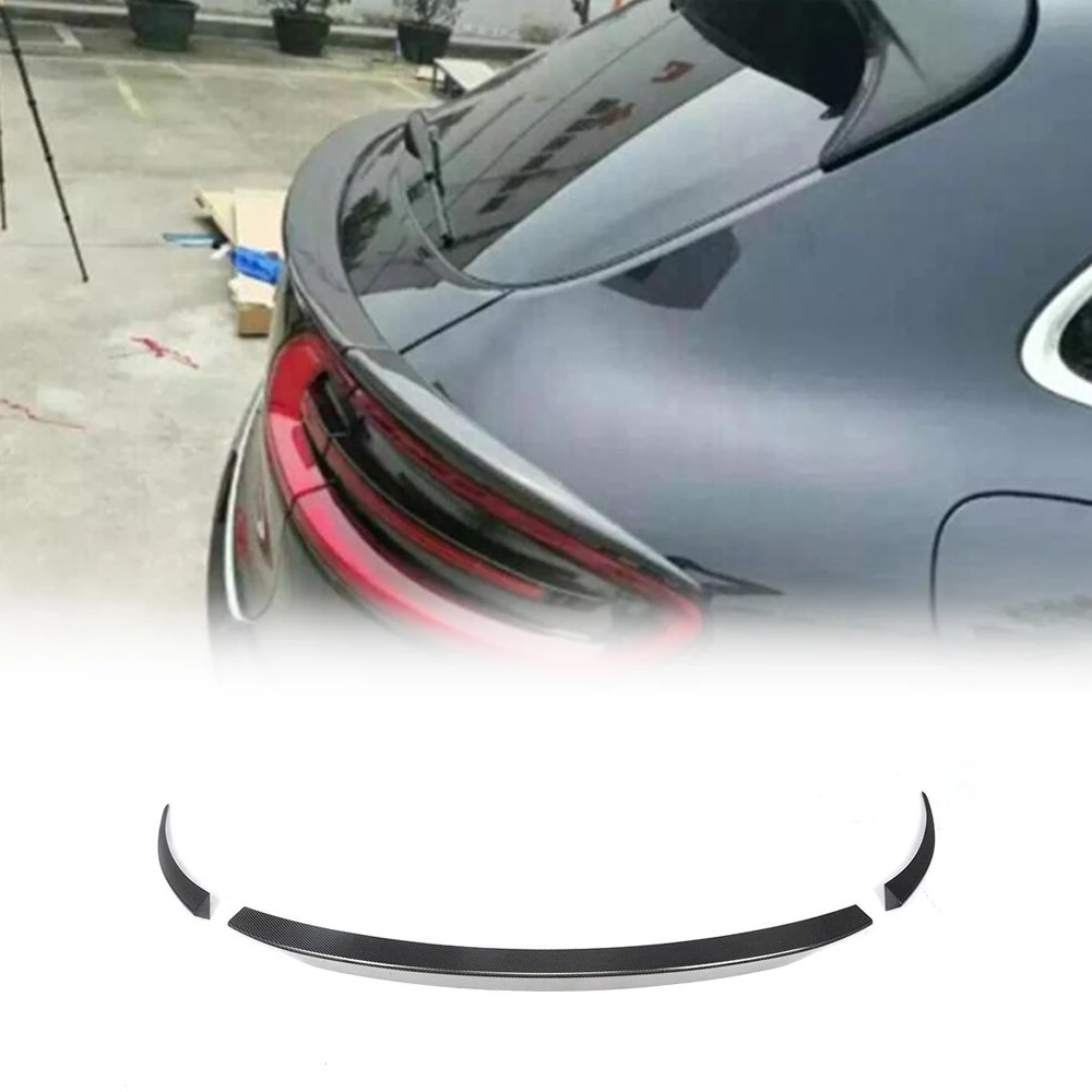 Carbon Fiber Rear Middle Spoiler 3 Pcs For Porsche Macan Spoiler 2014 ...