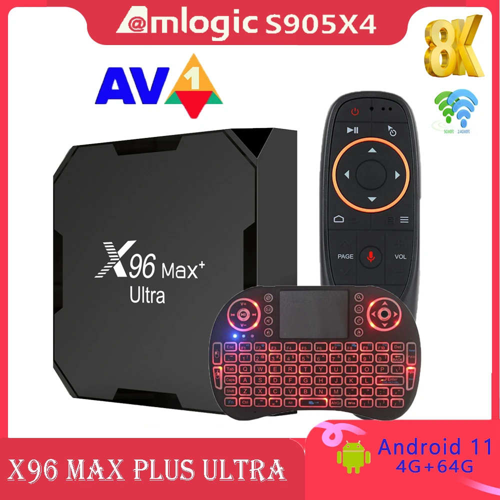 100m X96 Max Plus Ultra Android11 Tv Box 4gb 64gb 32gb Amlogic S905x4 Smart Media Player Wifi 2 ...
