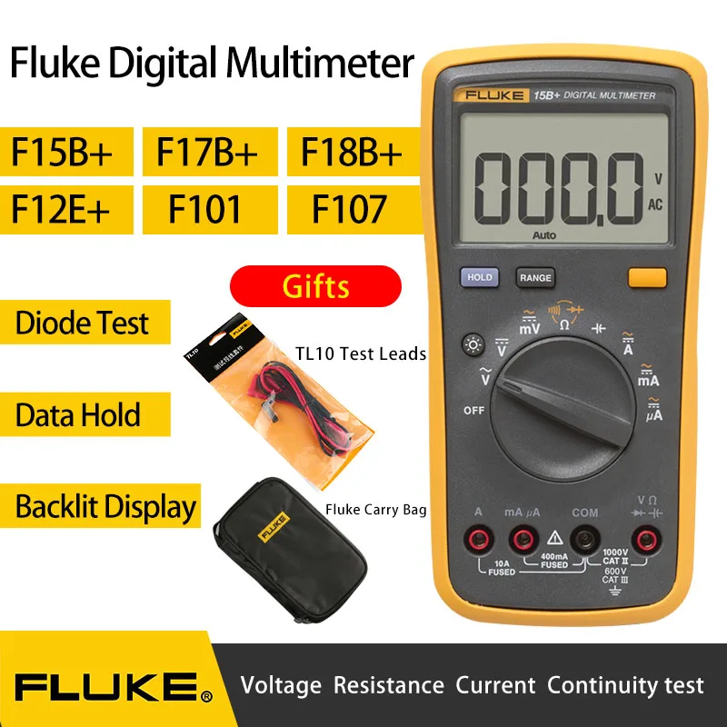 Fluke-multímetro Digital De Alcance Automático, 15b + 4000 Contagens ...