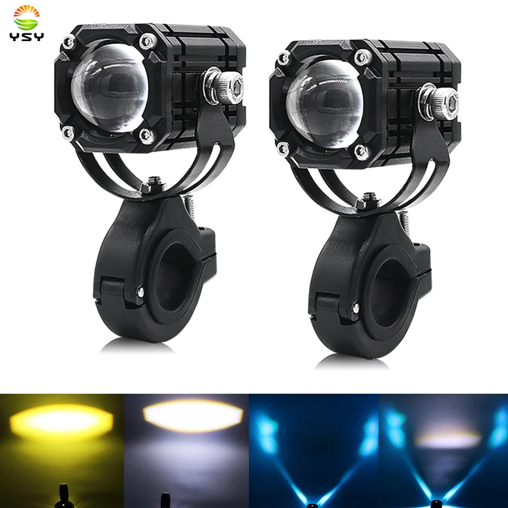 2pcs-Mini-driving-headlights-Car-lamps-Fog-light-Moto-Headlight-For ...