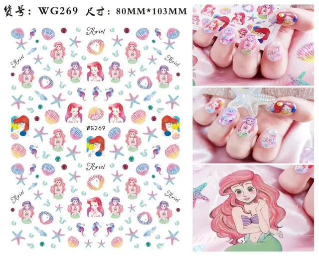 Disney Princess Toe Nail Art