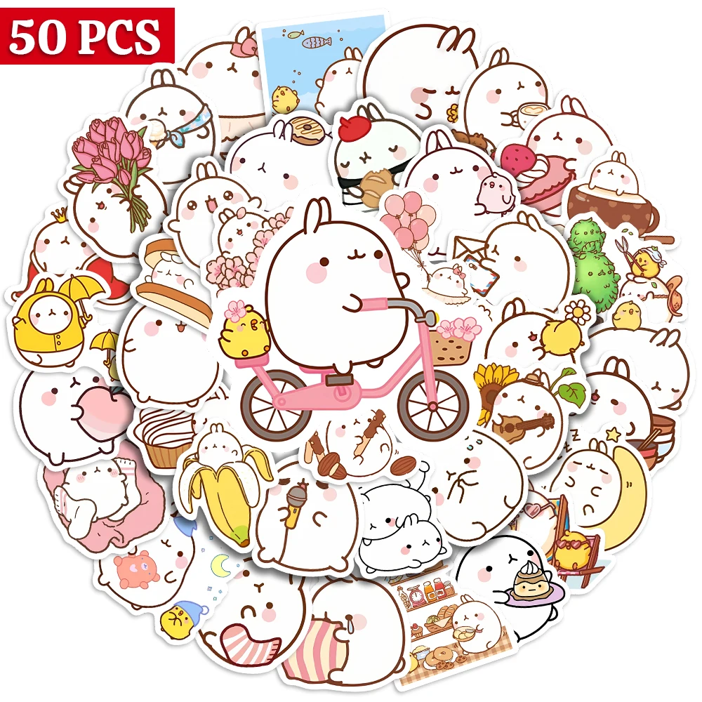 Cartoon Cute Fat Rabbit Stickers Pretty Kawaii DIY Toys Skateboard ...