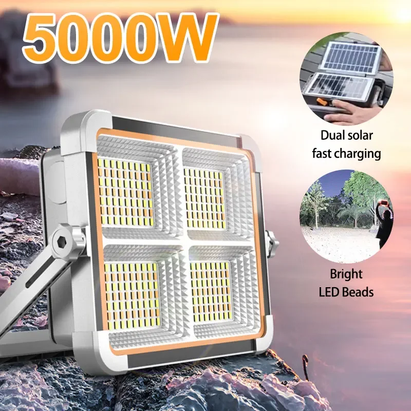 New-Luxury-5000W-LED-Solar-Flood-Light-15000mAH-with-Magnet-Strong ...