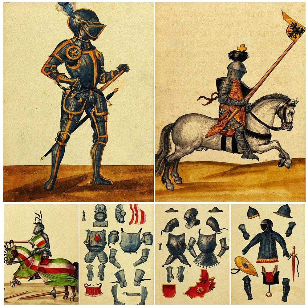 Medieval Knights Fighting Painting