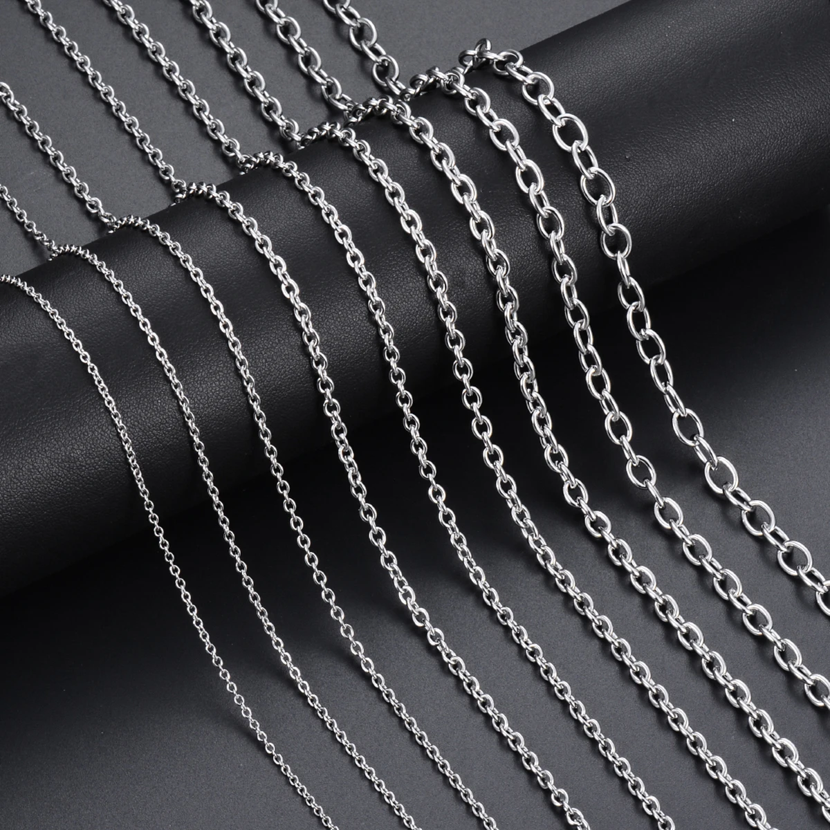 Wholesale 1Pc Width 1.5mm-6mm Stainless Steel Cross O Bulk Chain ...