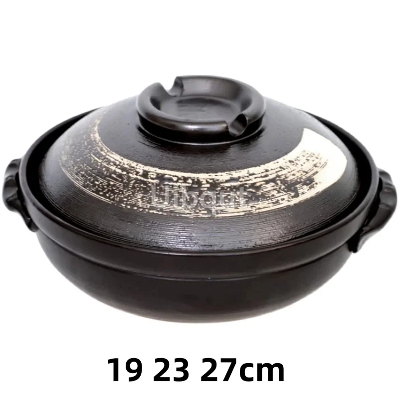 0.9L Ceramic Clay Pot Cooking Casserole soil Japanese Stew Soup Pot ...