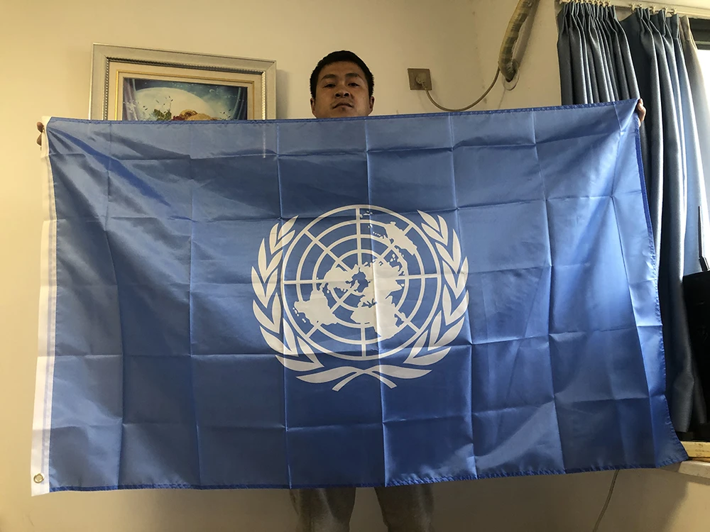 SKY-FLAG-UN-flag-90X150cm-natioal-UN-flag-polyester-material-United ...
