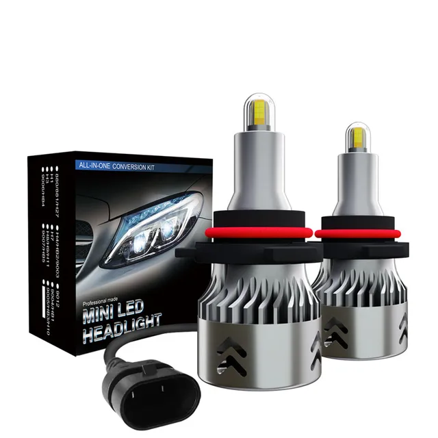 360 Degree 8 Sides 2X 55W H7 Led Headlight Bulbs 6000K Mini Led H7 ...
