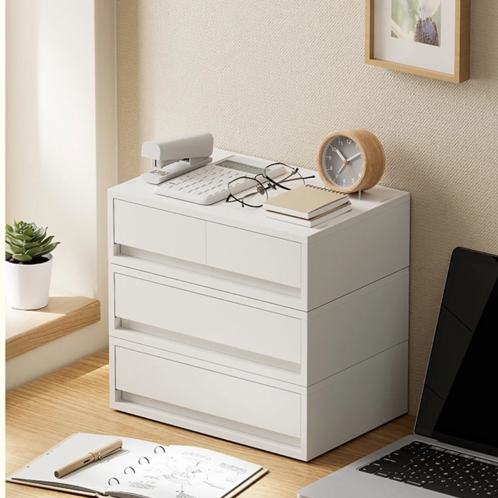 Desktop-Storage-Boxes-Stackable-White-Storage-Drawer-Home-Cosmetic ...