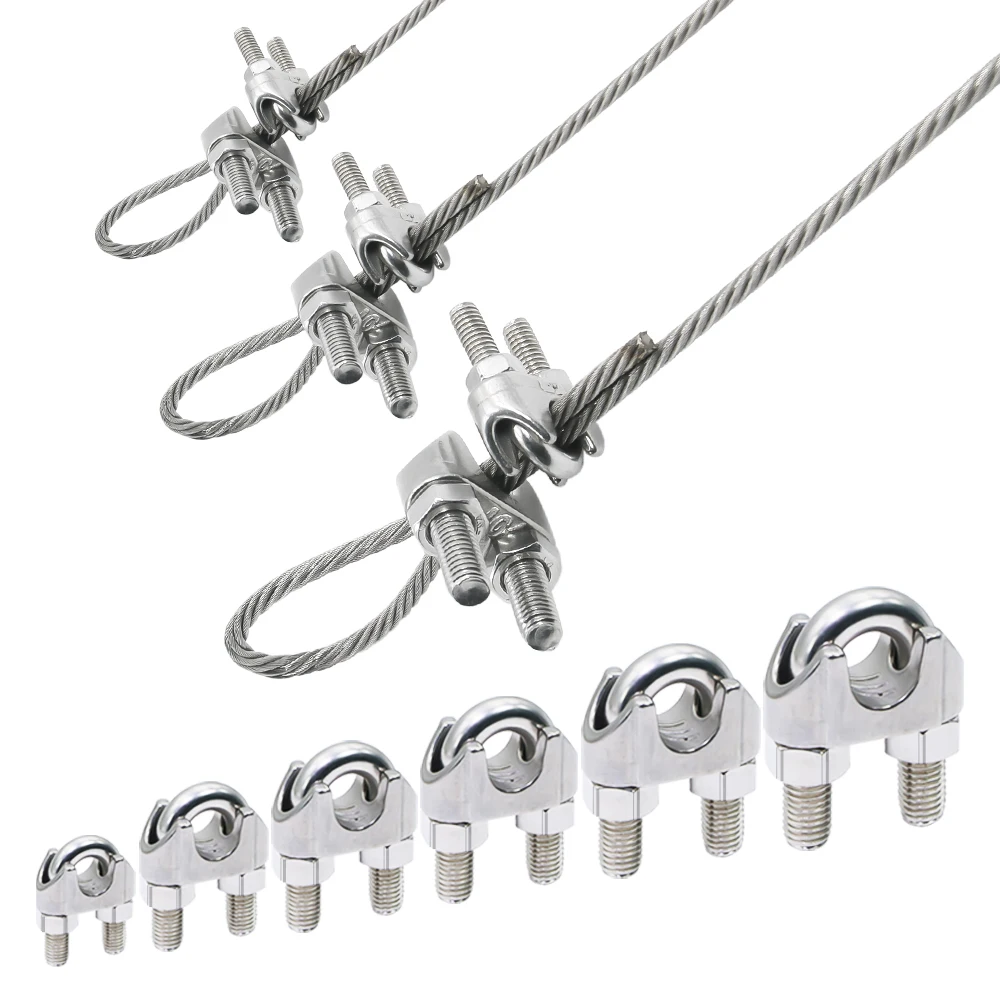 5-50pcs 304 stainless steel cable clamps, metal fixtures, M2/M3/M4/M5 ...