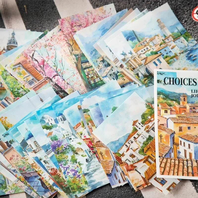 10pcs Package Scrapbook Travel Travel Landscape Around the World PET ...