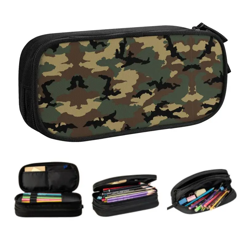 Original Woodland Camo School Pencil Case Boys Gilrs Large Capacity ...
