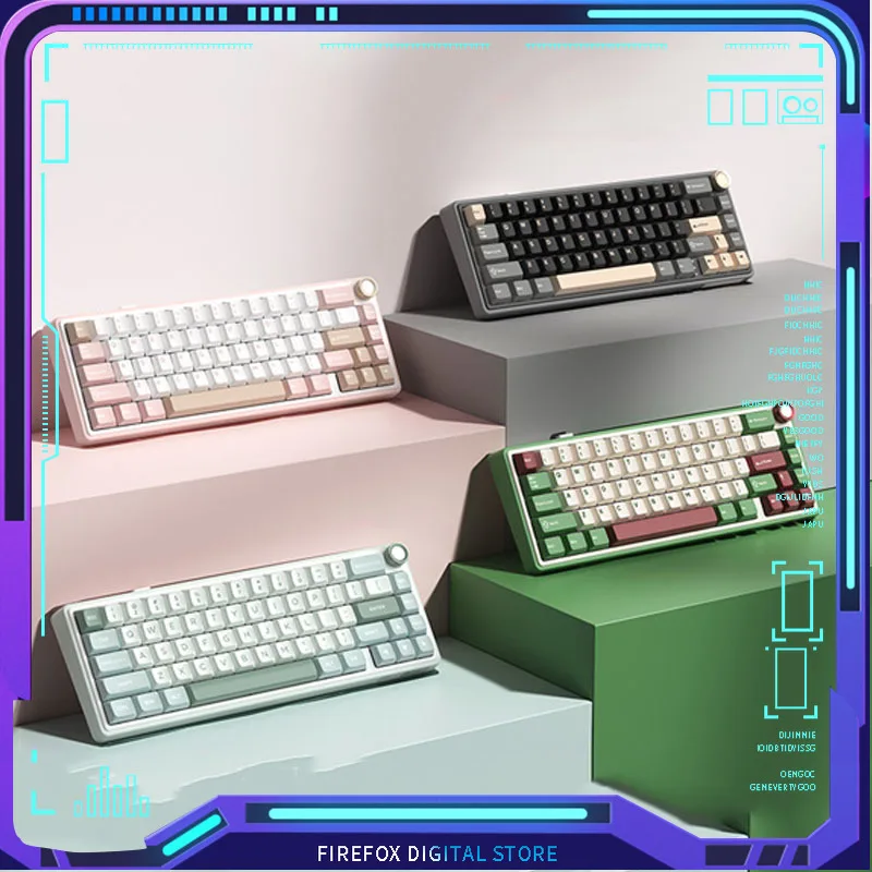 RK-R75-E-sports-Mechanical-Keyboard-single-mode-RGB-Gasket-Structure ...