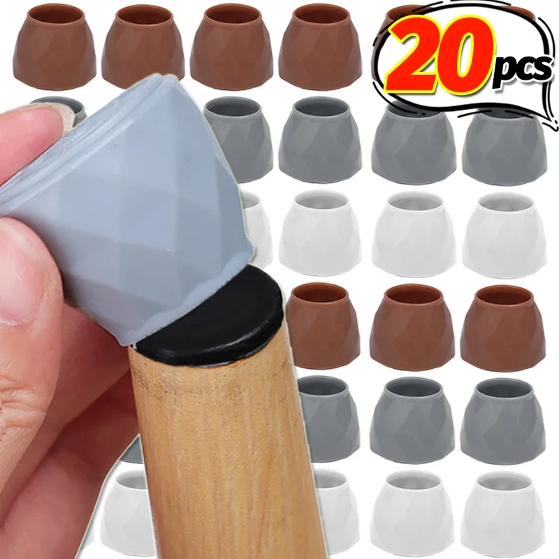 2-20PCS-Silicone-Chair-Leg-Covers-Anti-slip-Furniture-Protection-Pad ...