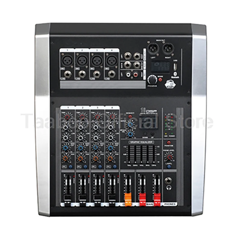 4/6/8 Channel Sound Audio Mixer Dj Mixing Console with Power Amplifier ...