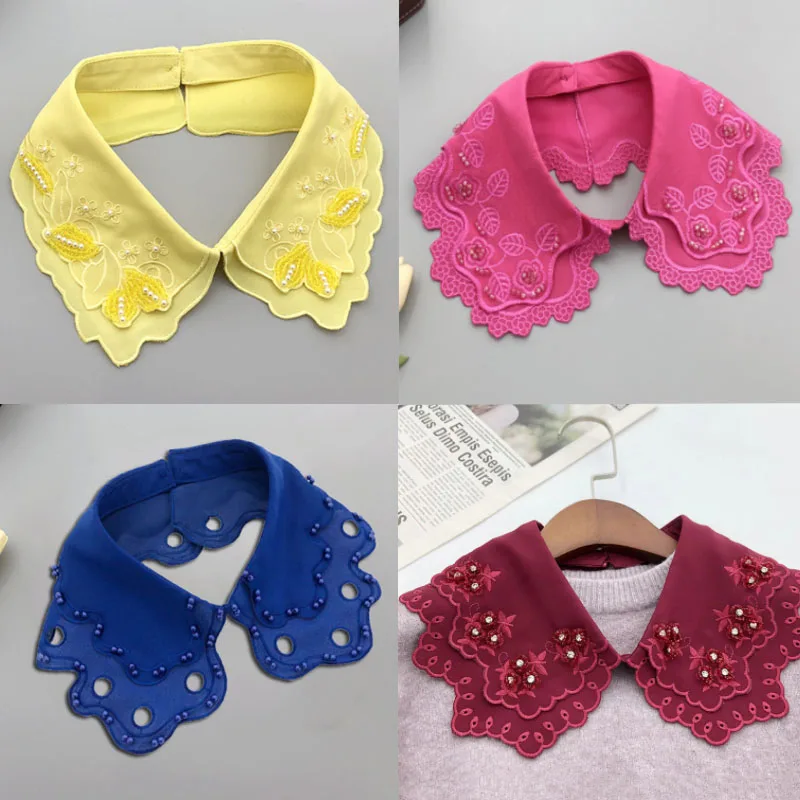 White Fake Collar for Women Shirt Blouse Necklace Candy Color False ...