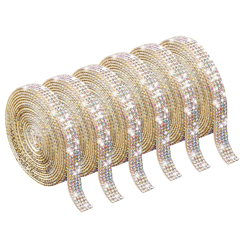 6 Roll Crystal Rhinestone Diamond Ribbon Crystal Self Adhesive ...