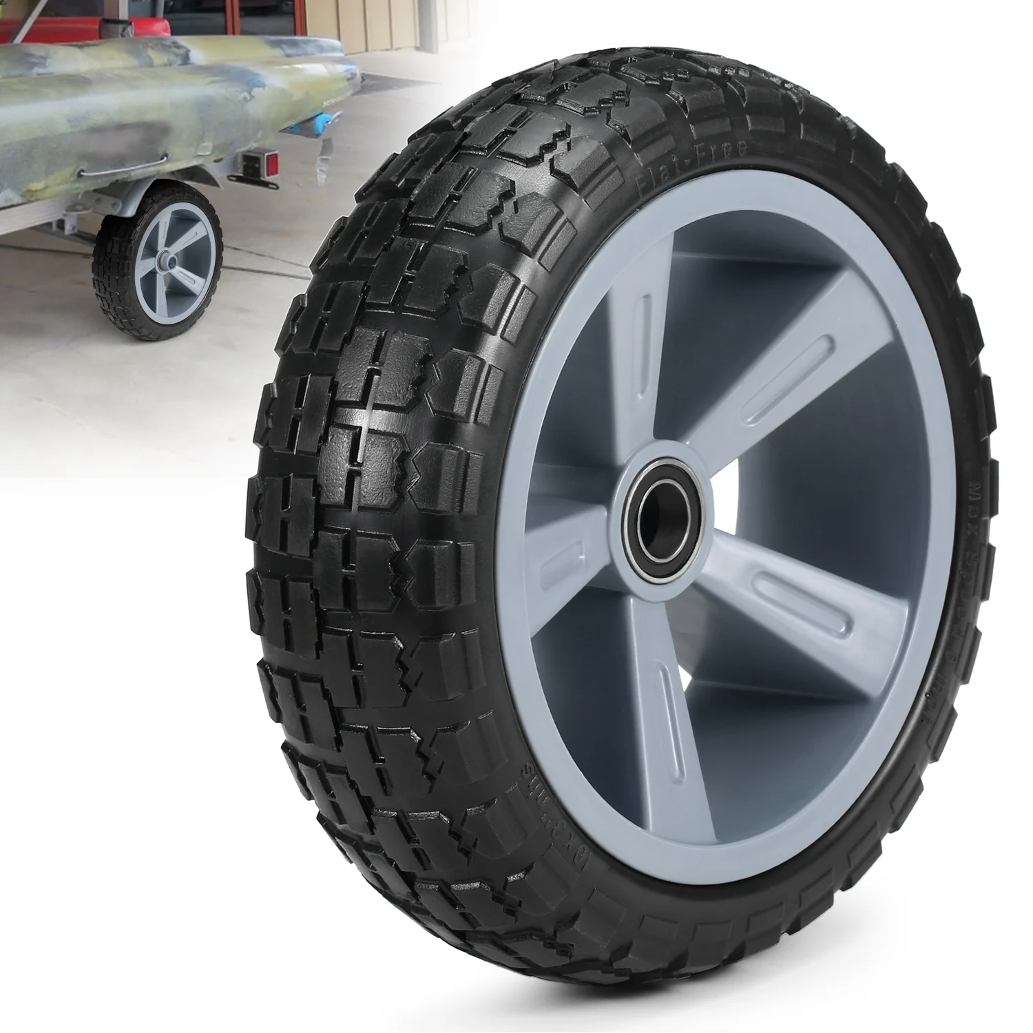 10 Inches Puncture-proof Kayak Trolley Tire Wheel for Kayak Canoe ...