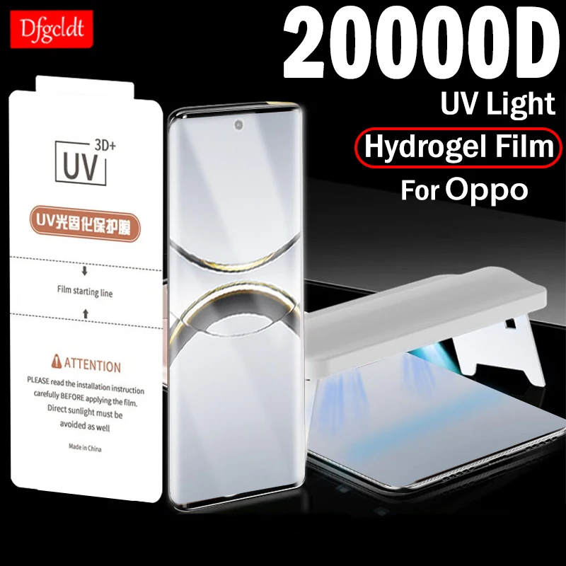 Curing UV Light Hydrogel Film for Oppo Find X8 Pro X7 Ultra Full Curved ...